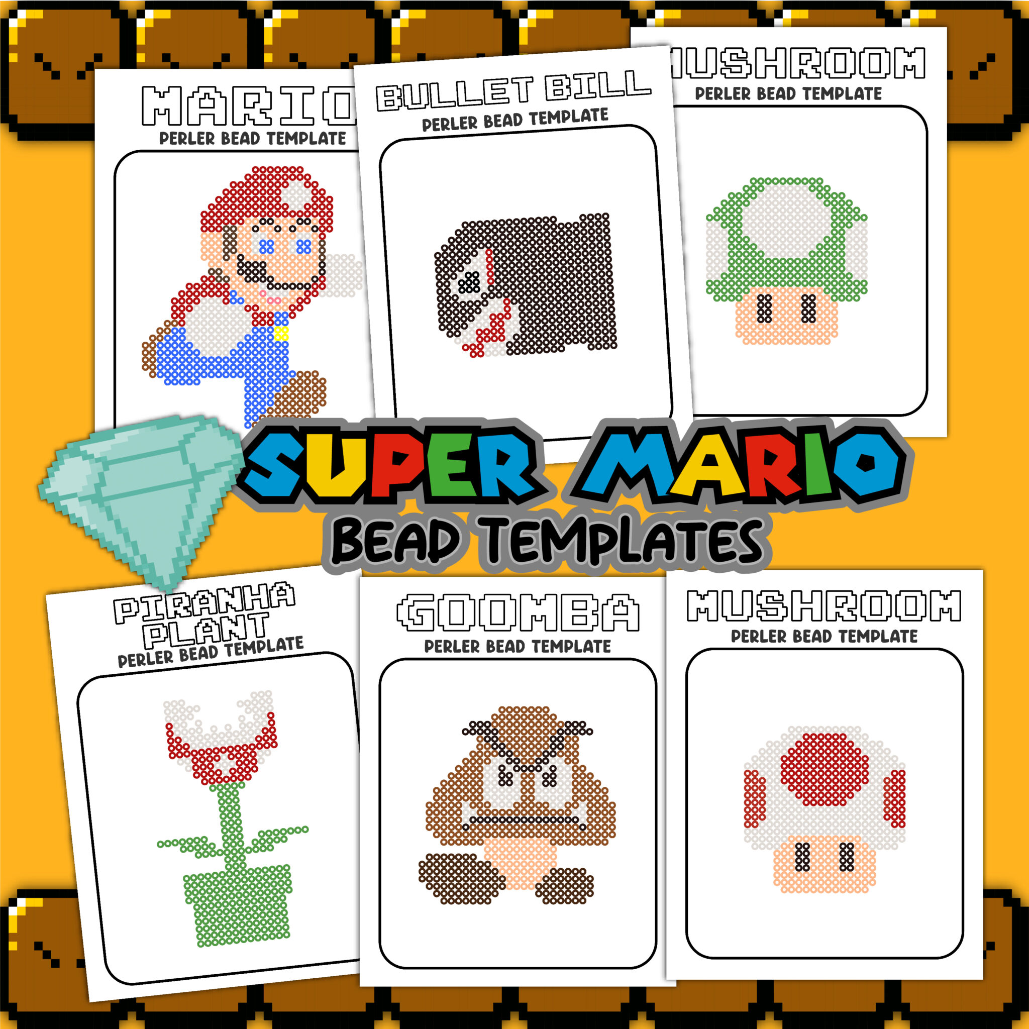 Hama Beads Mario Patterns and Templates 2023